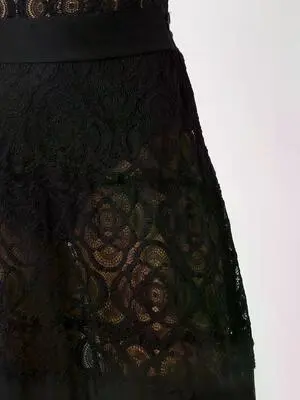 AMIR SLAMA Lace Panels Maxi Skirt