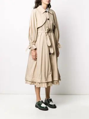 PATOU Flared Belted Trench Coat