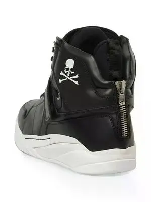 MASTERMIND WORLD Skull Print High Top Sneakers - Black