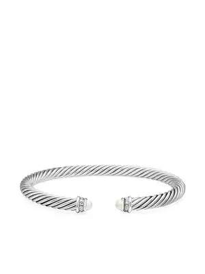 David Yurman Classic Cable Diamond Bracelet - Silver