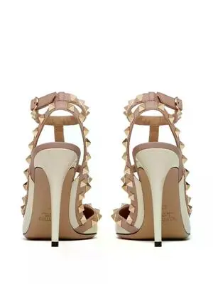 Valentino Garavani 100mm Rockstud Caged Pumps - White