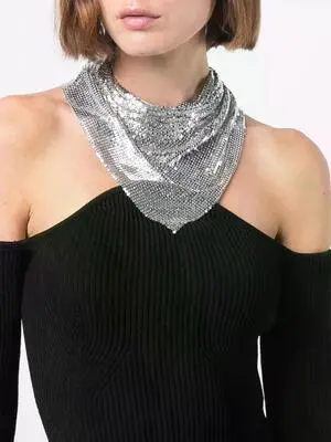 Rabanne Draped Mesh Necklace