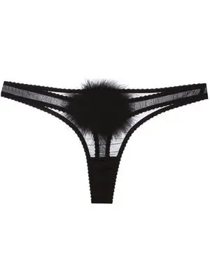 GILDA & PEARL Diana Georgette Pompom Thong