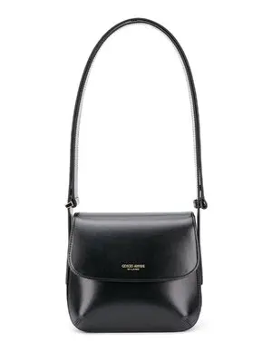 Giorgio Armani Leather Shoulder Bag With Logo