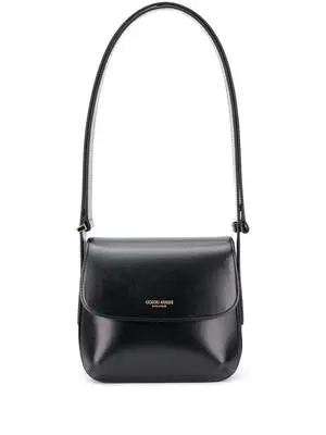 Giorgio Armani Leather Shoulder Bag With Logo