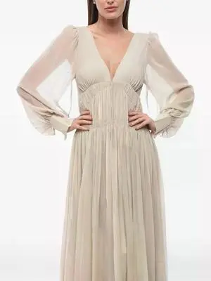 Stella McCartney Carleigh Silk-georgette Maxi Dress - Neutrals
