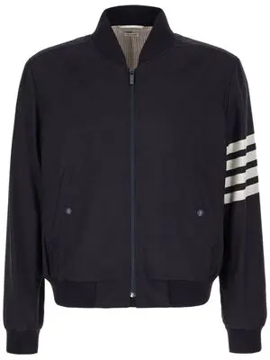 Thom Browne 4-bar Bomber Jacket - Blue