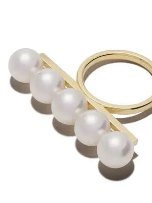 TASAKI 18kt Akoya Pearl Balance Signature Ring - Gold