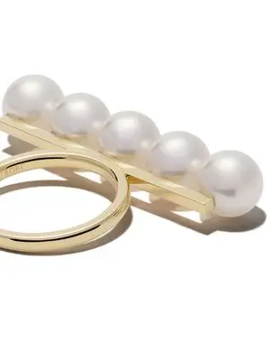 TASAKI 18kt Akoya Pearl Balance Signature Ring - Gold