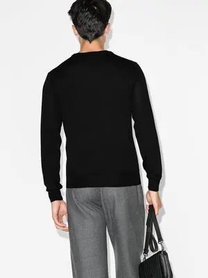 Canali Fine-knit Sweater - Black