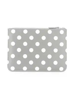 Comme Des Garçons Polka Dot Coin Purse - Grey
