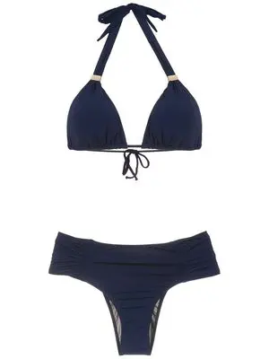 BRIGITTE Embellished Bikini Set - Blue
