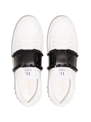 Valentino Garavani Rockstud Leather Sneakers - White