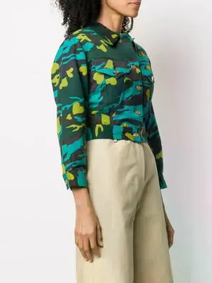 JEAN PAUL GAULTIER Camouflage Print Denim Jacket