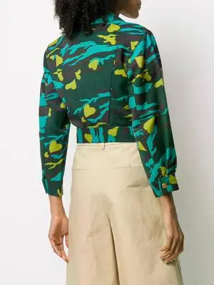 JEAN PAUL GAULTIER Camouflage Print Denim Jacket