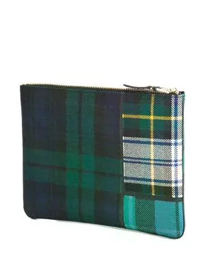 Comme Des Garçons Tartan Patchwork Clutch