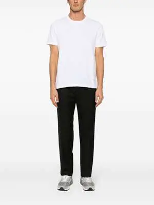 Thom Browne Rwb-stripe Piqué T-shirt - White