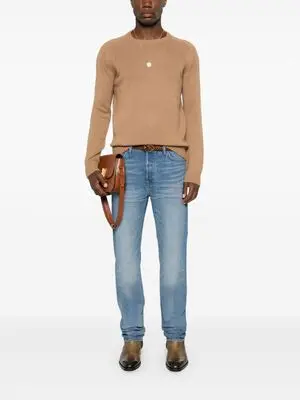 Saint Laurent Fine-knit Jumper - Neutrals