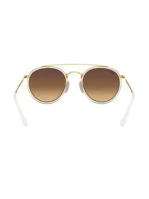 Ray-ban Round Double Bridge Sunglasses - Gold