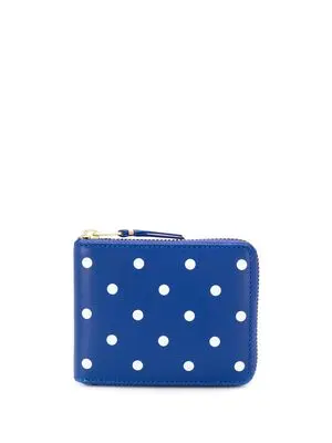 Comme Des Garçons Dotted Pattern Wallet - Blue