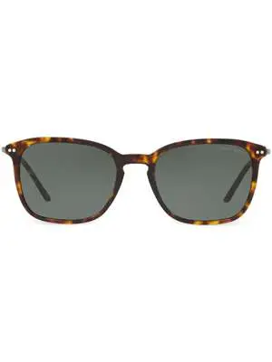 Giorgio Armani Tortoiseshell Square Frame Sunglasses - Brown