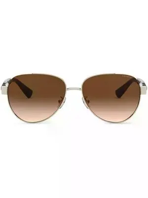 COACH® Tortoiseshell Pilot Sunglasses - Gold