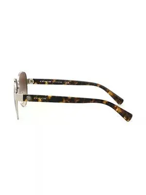 COACH Tortoiseshell Pilot Sunglasses - Gold
