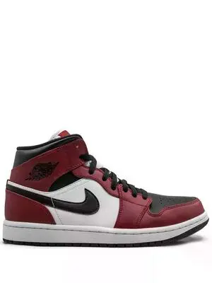JORDAN Air 1 Mid Chicago Black Toe Sneakers Red