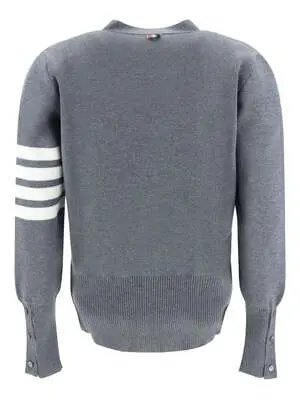 Thom Browne Milano Stitch Merino Wool Cardigan - Grey