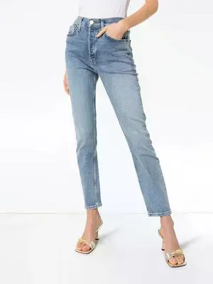 RE/DONE Slim-fit Cropped Jeans