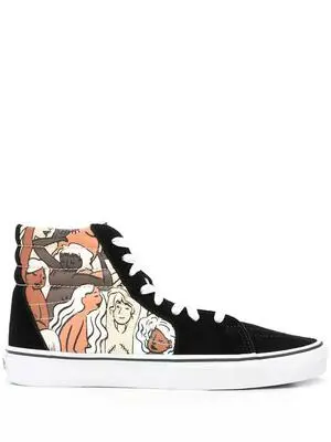 VANS Printed Panel High-top Sneakers - Black