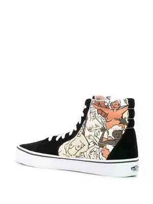 VANS Printed Panel High-top Sneakers