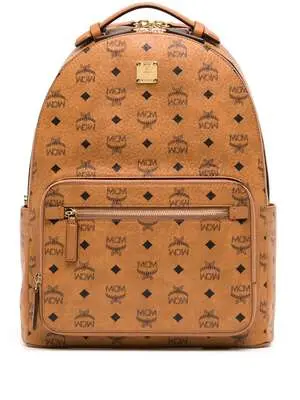 Mcm Medium Stark City Backpack - Brown