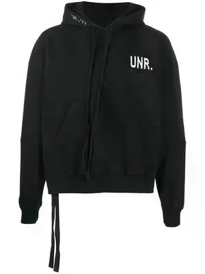 BEN TAVERNITI UNRAVEL PROJECT Logo Print Hoodie - Black