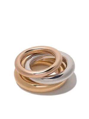 Charlotte Chesnais Brahma Set Of Rings - Metallic