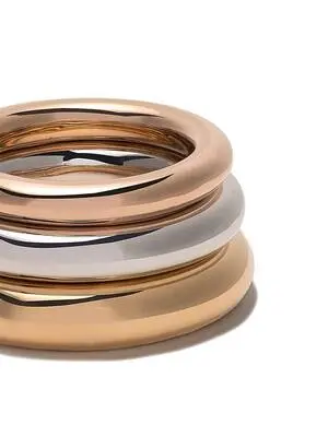 Charlotte Chesnais Brahma Set Of Rings - Metallic