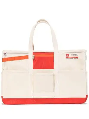AS2OV Alberton Canvas Tote Bag - White