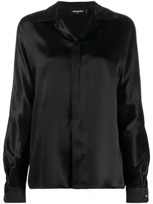 Dsquared2 Open Collar Silk Shirt