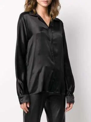 Dsquared2 Open Collar Silk Shirt
