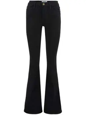 FRAME Le High Flare Jeans - Black