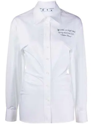 Off-White Draped Long-sleeved Shirt