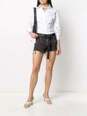 Off-White Draped Long-sleeved Shirt