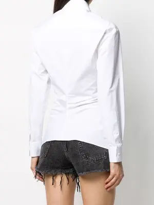 Off-White Draped Long-sleeved Shirt