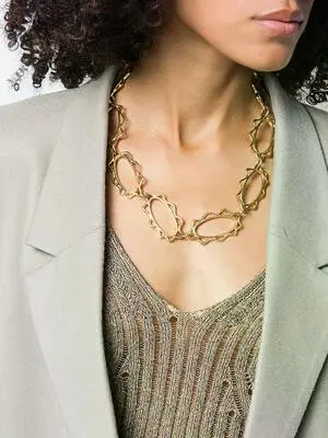 Givenchy 1980s Oval-shape Link Necklace