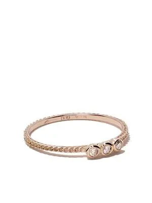 WOUTERS & HENDRIX Wouters & Hendrix Gold 18kt Rose Gold Chain Diamond Ring Pink Gold