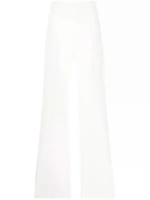 Alberta Ferretti Wide-leg Flared Trousers - White