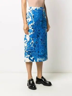 Valentino Garavani Floral-print Mid-length Skirt