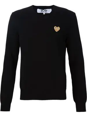 Play Comme Des Garcon Embroidered Sweaters For Men