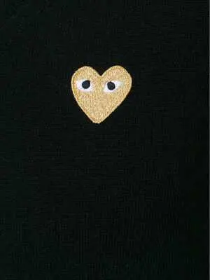 Play Comme Des Garcon Embroidered Heart Jumper