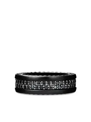 David Yurman Streamline Diamond Band Ring - Black